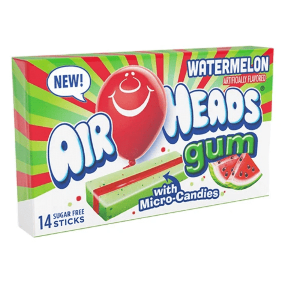 Airheads Gum Watermelon 12packets – Heavenly Treats