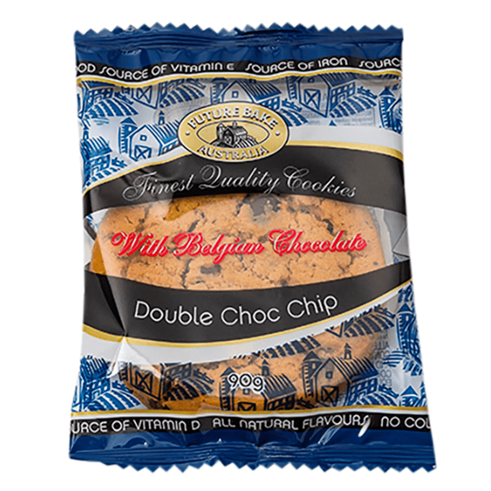 Future Bake Australia Double Choc Chip Cookie 12x90g – Heavenly Treats