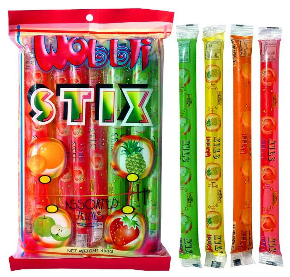 Wobbli Sour Stix 20x20g – Heavenly Treats