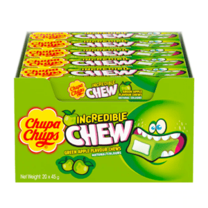 Chupa Chups Incredible Chew Green Apple 20x45g – Heavenly Treats